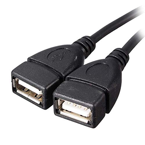 USB Splitter,USB Charger Cable,USB A 2.0 Male to Dual USB Female Jack Y Splitter Charging Cable for Laptop/Car/Data Transmission/Charging Etc. (2 Pack)