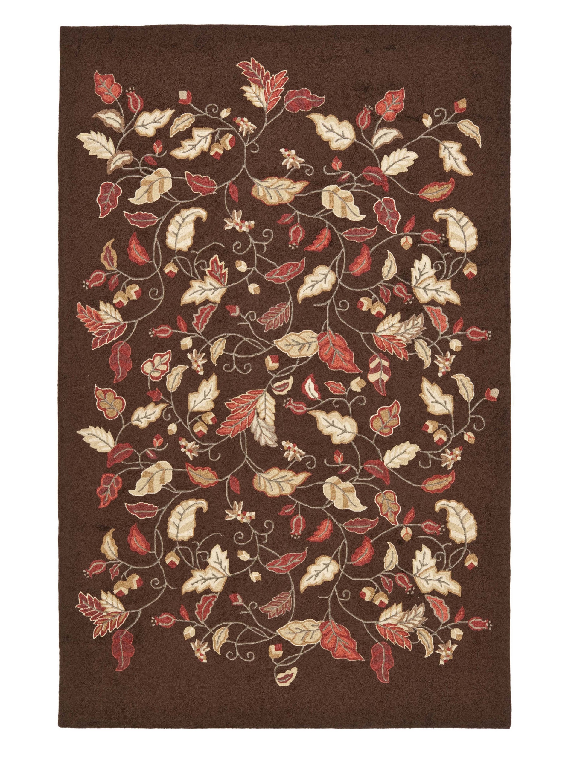 MARTHA STEWART x SAFAVIEH MSR3611B Autumn Woods Wool and Viscose Area Rug, 4-Feet by 6-Feet, Francesca Black
