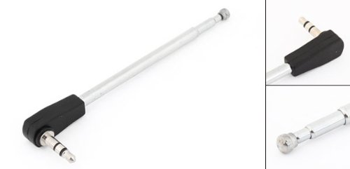 uxcell 22.5cm 4 Section Telescoping Stainless Steel AM FM Radio Antenna 3.5mm Connector