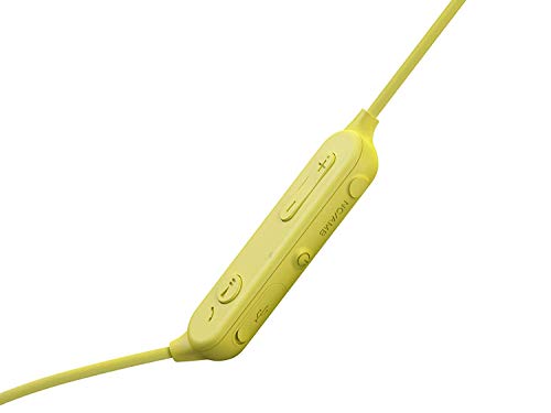 Sony WI-SP600N Premium Waterproof Bluetooth Wireless Extra Bass Sports in-Ear 6 Hr of Playback Headphones/Microphone (International Version) (Yellow)