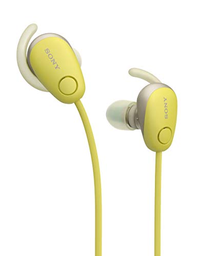 Sony WI-SP600N Premium Waterproof Bluetooth Wireless Extra Bass Sports in-Ear 6 Hr of Playback Headphones/Microphone (International Version) (Yellow)