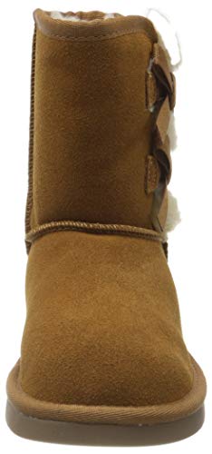 Koolaburra by UGG Girls' Victoria Short Fashion Boot, Chestnut, 04 Youth US Big Kid