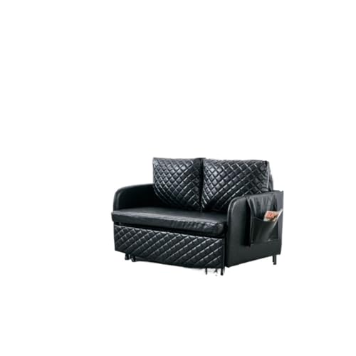 HNTHY Convertible Sleeper Sofa Bed, Loveseat Couch with Pull Out Bed, Side Pockets for Living Room