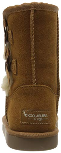 Koolaburra by UGG Girls' Victoria Short Fashion Boot, Chestnut, 04 Youth US Big Kid