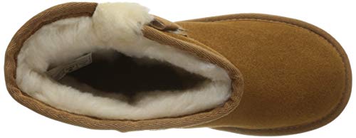 Koolaburra by UGG Girls' Victoria Short Fashion Boot, Chestnut, 04 Youth US Big Kid