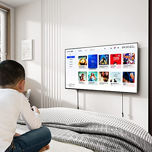 HOME VISION Fixed TV Wall Mount, Low Profile TV Mount for Most 32-75 inch TVs, TV Wall Mount Bracket Max VESA 600X400mm Up to 165lbs Fits 16β-18β-24β Wood Studs, Quick Release Lock