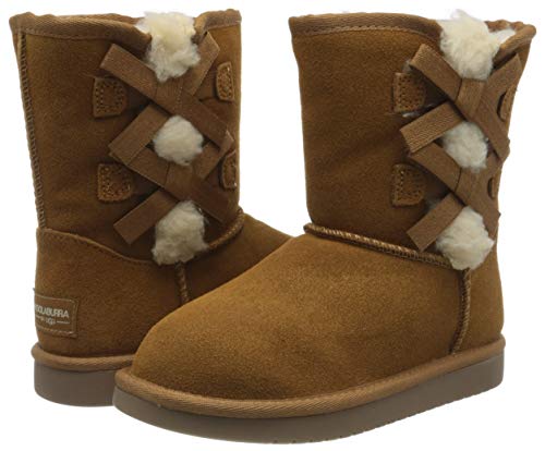 Koolaburra by UGG Girls' Victoria Short Fashion Boot, Chestnut, 04 Youth US Big Kid