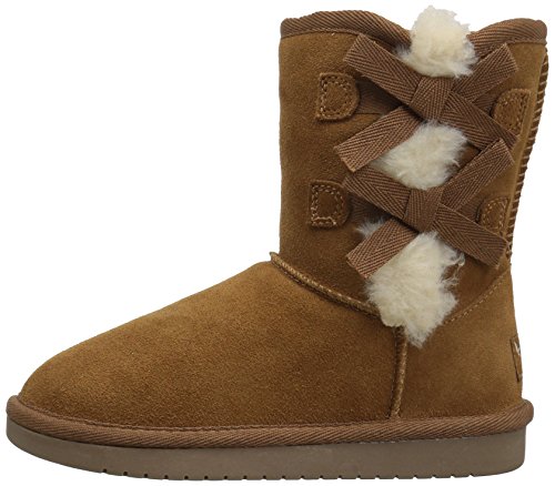Koolaburra by UGG Girls' Victoria Short Fashion Boot, Chestnut, 04 Youth US Big Kid