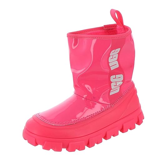 UGG Unisex-Child Classic Brellah Mini Boot, Coral, 3 Little Kid
