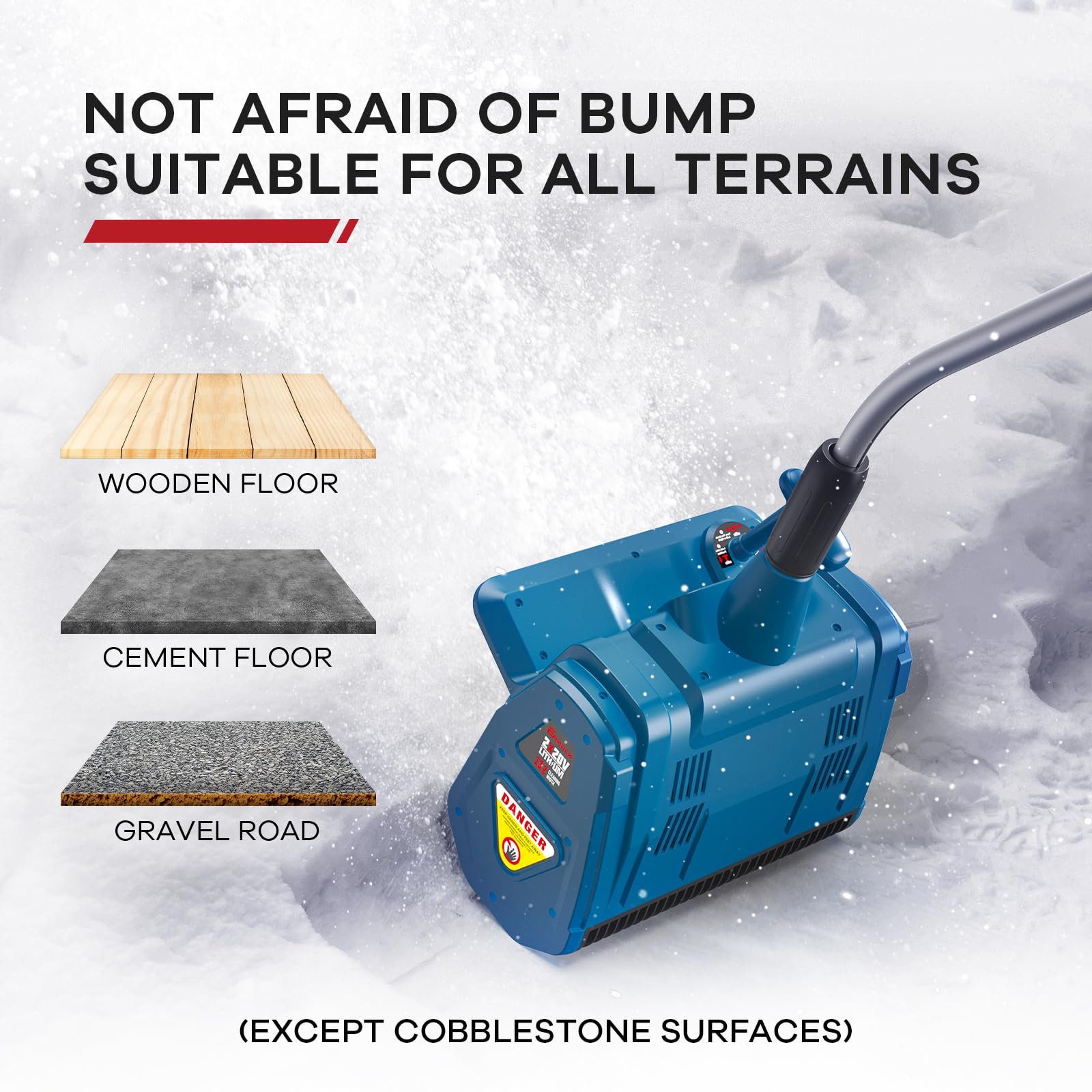 Enhulk Cordless Snow Shovel, 40V | 13-Inch | Cordless Snow Blower, Battery Powered Snow Blower with Directional Plate & Adjustable Front Handle (2 * 20V Battery & Dual Quick Charger Included)