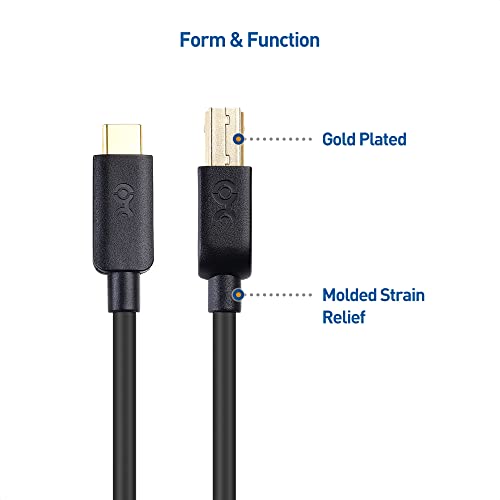 Cable Matters USB C to USB B 3.0 Cable 3.3 ft (USB C to USB Type B 3.0, 3.0 USB B to USB C) in Black