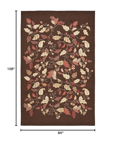 Martha Stewart Autumn Woods Francesca Black Wool/Viscose Rug - 8' x 10'