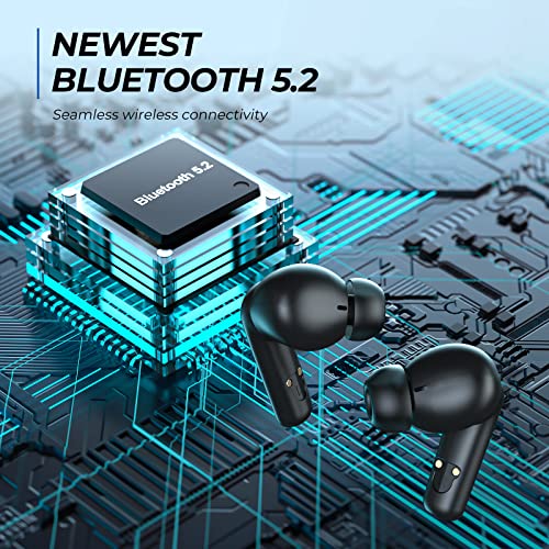 Wireless Earbuds Active Noise Cancelling, NyPots A8 ANC Bluetooth Earbuds Wireless Charging, Transparent Mode Headphones, IPX8 Waterproof Earphone, 32H Playtime Headset