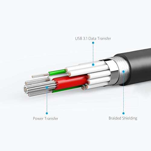 Anker Powerline II USB-C to USB-C 3.1 Gen 2 Cable (3ft) with Power Delivery, for Apple MacBook, Huawei Matebook, iPad Pro 2020, Chromebook, Pixel, Switch, and More Type-C Devices/Laptops