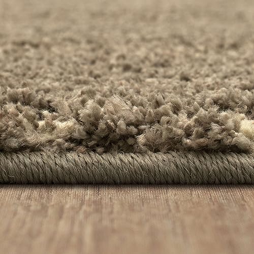 Mohawk Home Francesca Ornamental Medallion Sand 5' x 8' Shag Area Rug Perfect for Living Room, Dining Room, Office