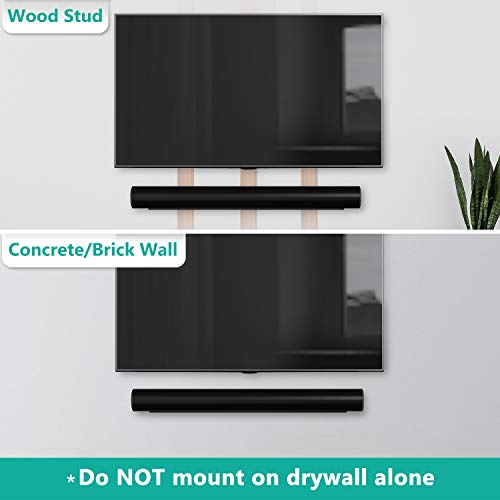 WALI Soundbar Wall Mount, Designed for Sonos Arc, Low Profile Sound Bar Mount Bracket Under TV with Hardware Kit,Easy to Install (SON003-B), Black