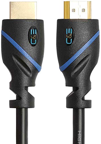 50ft (15.2M) High Speed HDMI Cable Male to Male with Ethernet Black (50 Feet/15.2 Meters) Supports 4K 30Hz, 3D, 1080p and Audio Return CNE59007