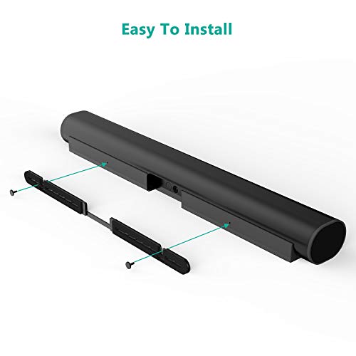 WALI Soundbar Wall Mount, Designed for Sonos Arc, Low Profile Sound Bar Mount Bracket Under TV with Hardware Kit,Easy to Install (SON003-B), Black