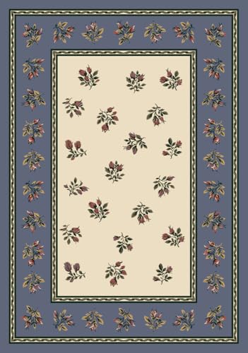 Milliken Signature Collection Francesca Rectangle Area Rug, 3'10" x 5'4", Lapis