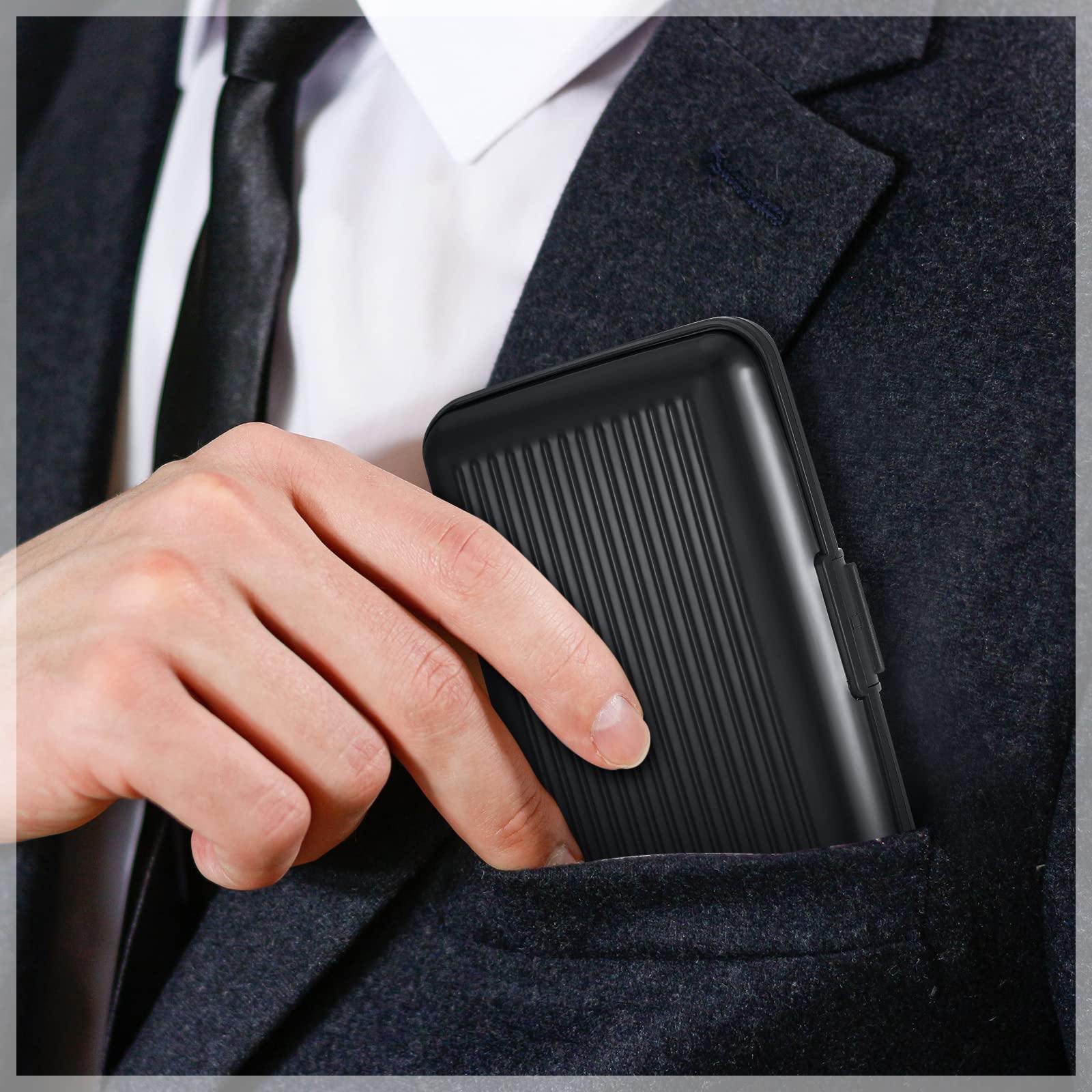 12 Pcs Aluminum Wallet Credit Cards Holder Multi Slim Rfid Blocking ID Credit Case Protector Metal Card Holder for Men Women(Black, Red, Purple, Rose, Silver, Gold)