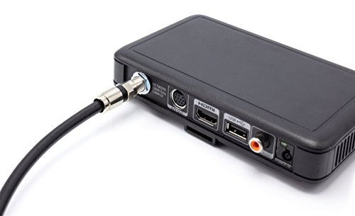 100' Feet, Black RG6 Coaxial Cable (Coax Cable) with Weather Proof Connectors, F81 / RF, Digital Coax - AV, Cable TV, Antenna, and Satellite, CL2 Rated, 100 Foot
