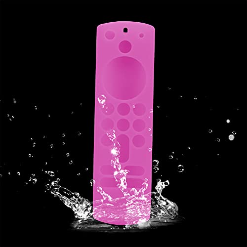 3-Pack Remote Case for TV 3rd Gen 2021 Glow in The Dark, Voice Remote Protective Silicone Cover Glow in Dark with Lanyard (Fluorescent Green/Pink/Blue)- LEFXMOPHY
