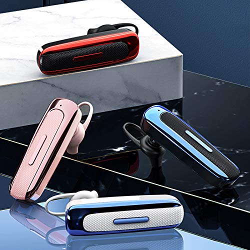 Heave Wireless Bluetooth Headset with CVC8.0 Noise Cancelling Mic Bluetooth Earpiece,IPX 5 Waterproof Earbud Car Headset with 20 Hours Playback Time for Hands Free Calls Blue Black