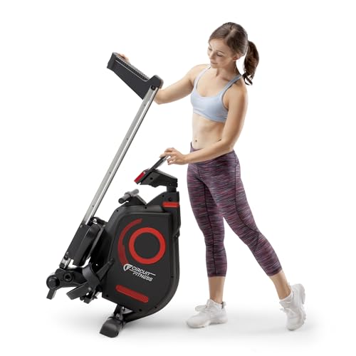 CIRCUIT FITNESS Circuit Fitness Folding Magnetic Rowing Machine - Cardio Body Building Rower AMZ-979RW