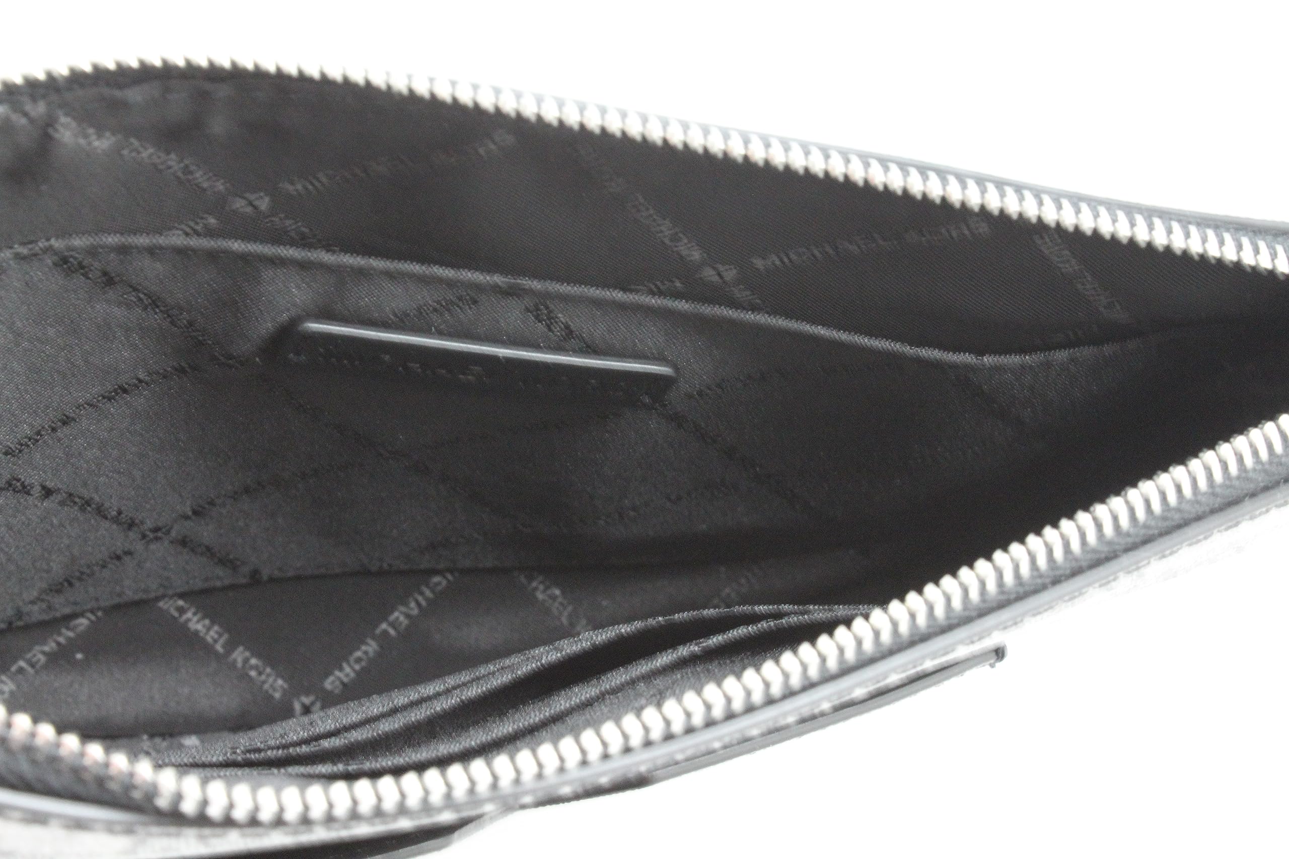 Michael Kors Jet Set Item Large 2 In 1 Card Case and Wristlet Clutch MK Signature (Black)