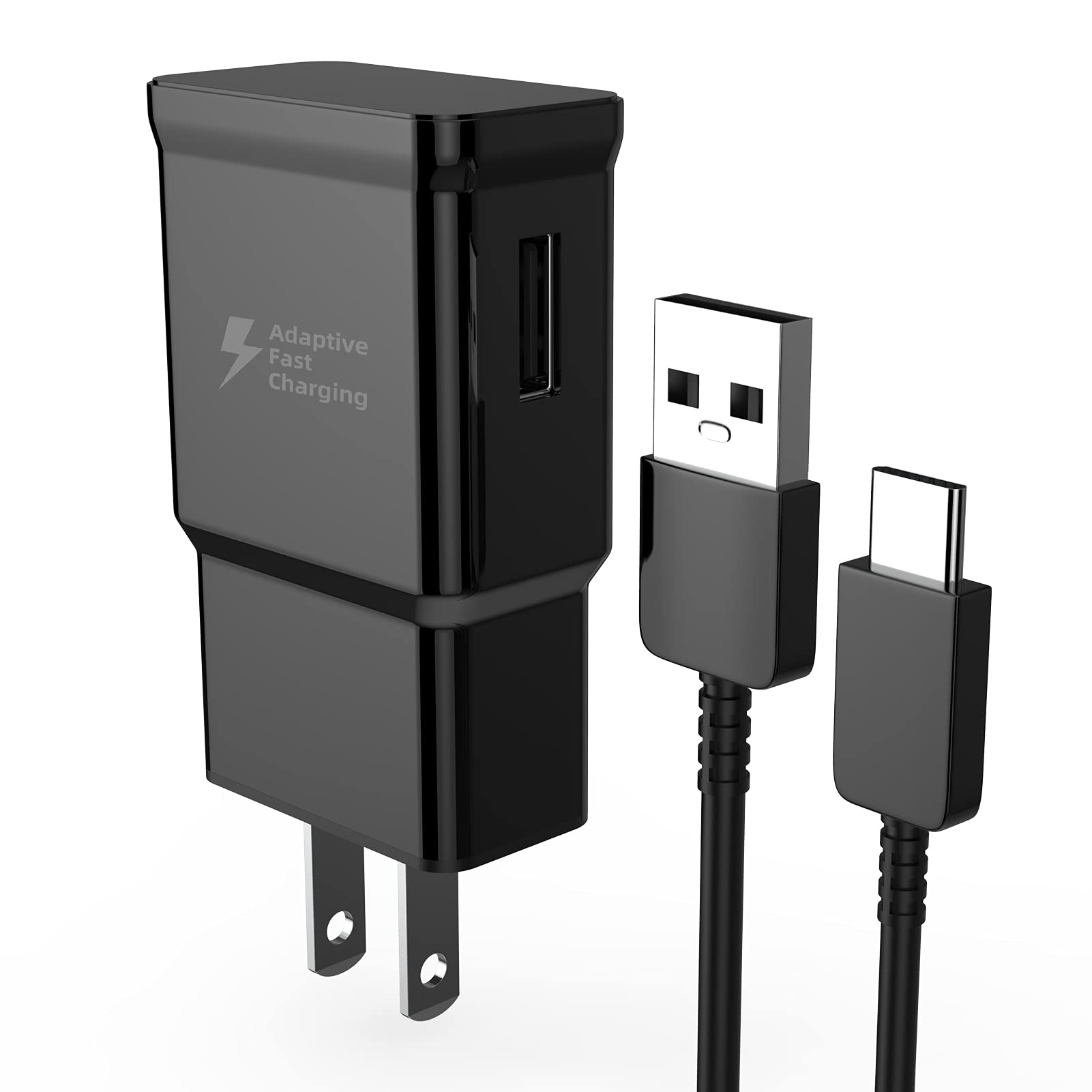 Type C Charger Fast Charging USB C Power Adapter Cell Phone Wall Block Android Tablet Super Charge Box Brick Cable Compatible for Galaxy LG S9 Cord S10 S8 Note S21 Ultra Plus S20 A31