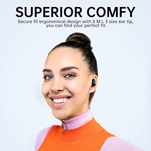 Active Noise Cancelling Wireless Earbuds Picun v5.0 Bluetooth Headphones Touch Control Premium Hifi Stereo in-Ear Wireless Headphones with HD Mic, IPX5 Waterproof, Mono/Twin Mode for Sport Workout Gym