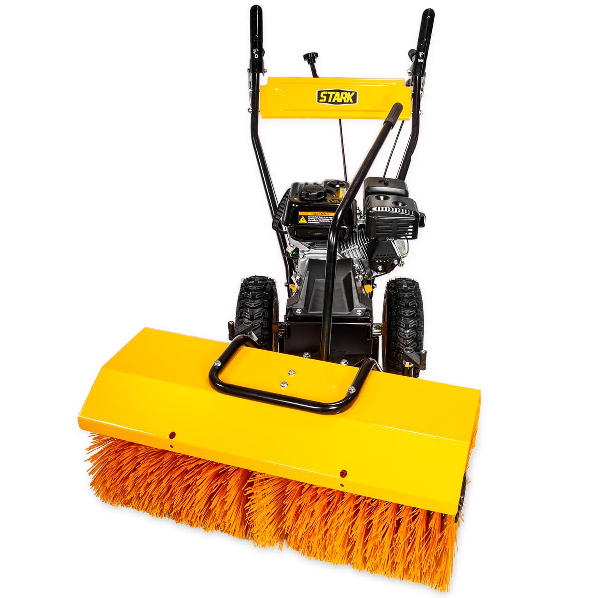 Stark 7HP Power Sweeper Brush Broom/Snow Blower Set Easy Mount Attachment Engine Gas Walk-Behind Sweeper for Leaves, Snow, Dirt, and Gravel