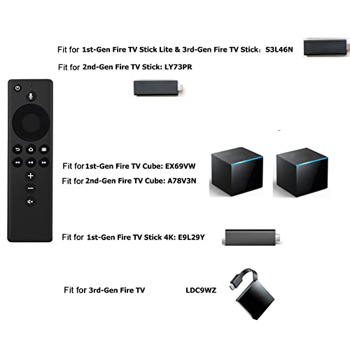 L5B83H 2AN7U-5463 Replacement Voice Remote Fit for Amazon Fire TV Stick 4K,Fire TV Cubes LY73PR E9L29Y LDC9WZ EX69VW A78V3N S3L46N Remote