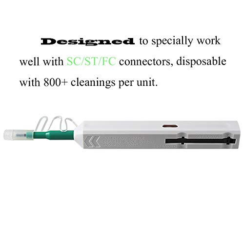 TUTOOLS Fiber Optic Cleaner,Fiber Optic connectors Cleaning,Fiber Optic Cleaner Pen with 800+ Cleans for 2.5mm SC/ST/FC Ferrules Push Type