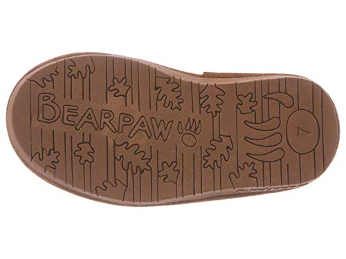 BEARPAW Baby Emma Zipper Mid Calf Boot, Hickory, 7 M US Toddler