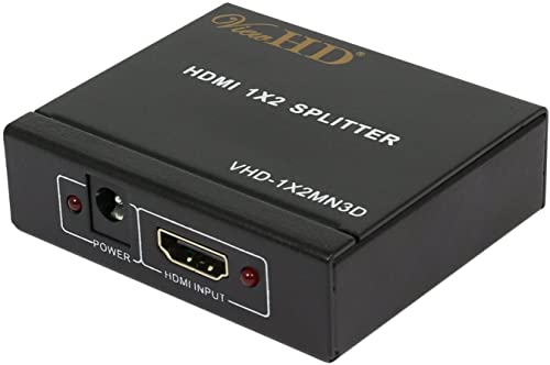ViewHD 2 Port 1x2 Powered HDMI 1 in 2 Out Mini Splitter for 1080P & 3D | Model: VHD-1X2MN3D