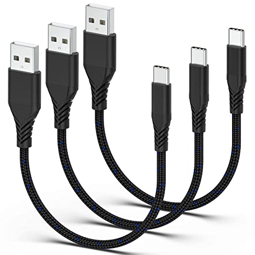 6 inch USB-C Charging Cable Short, 3 Pack Braided USB A to USB C Cord Fast Charging Type C Cable for Charging Station, Compatible with Samsung Galaxy S22 Ultra Note 20 A21 LG V30 V40 Pixel 6