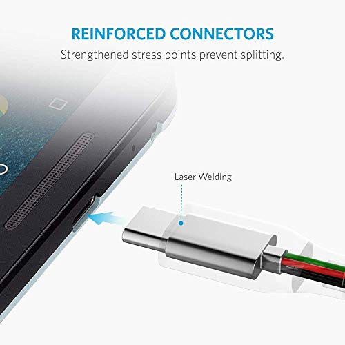 Anker USB C Cable, PowerLine+ USB-C to USB 3.0 cable (3ft), High Durability, for Samsung Galaxy Note 8, S8, S8+, S9, S10, Sony XZ, LG V20 G5 G6, HTC 10, Xiaomi 5 and More. Laptop