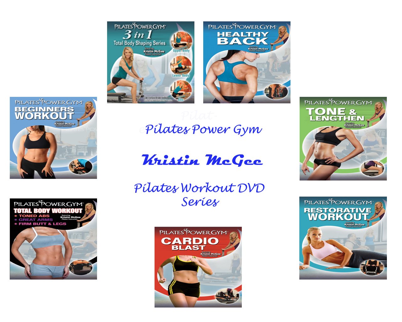 Pilates Power Gym 'Extreme' 10 DVD Celebrity Trainer Set Featuring Kristin McGee, Steve Maresca, Marlo Fisken and More