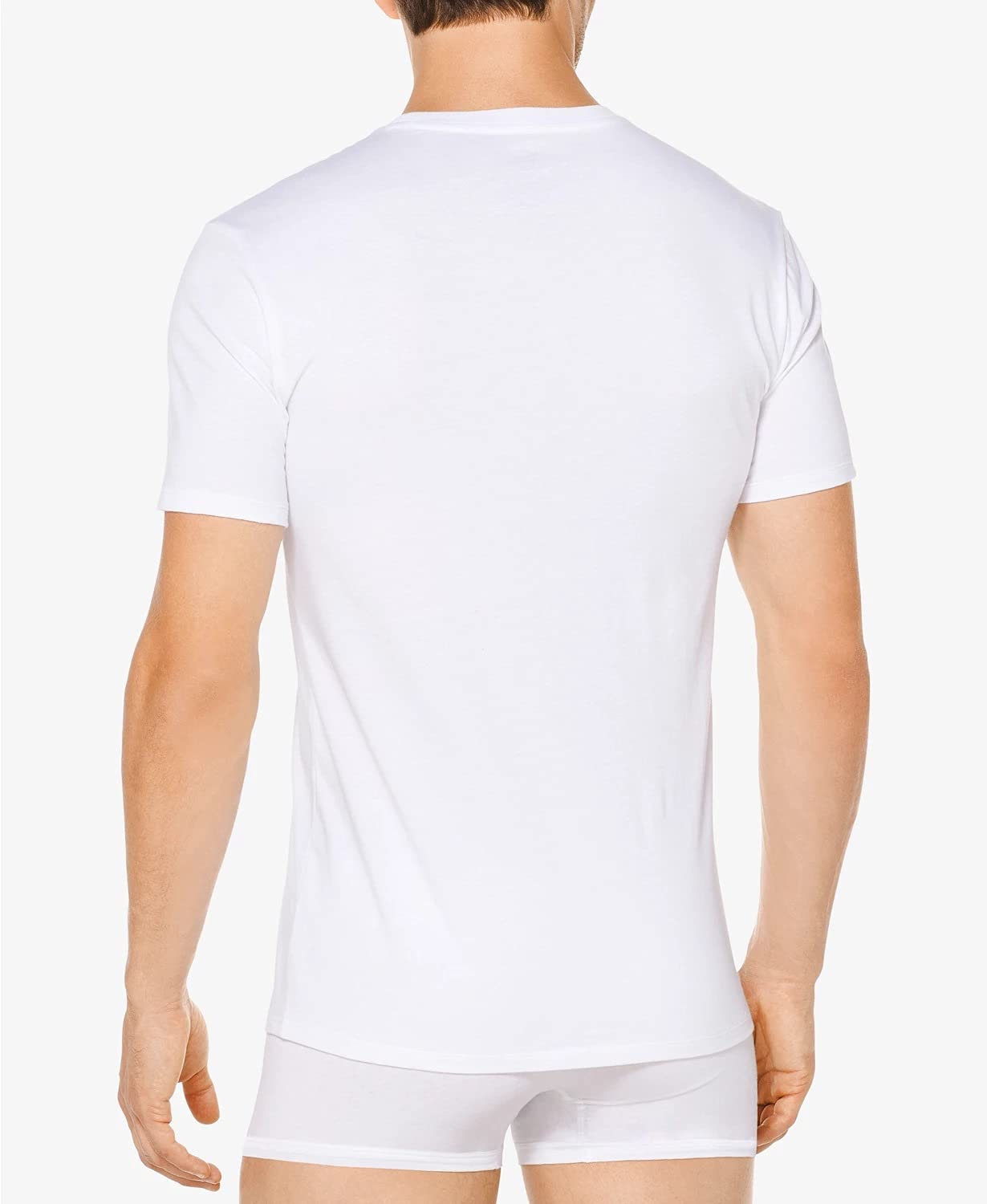 Michael Kors Men`s Performance Cotton Crew Neck T-Shirts 3 Pack (W(RR2C001013)/W, Medium)