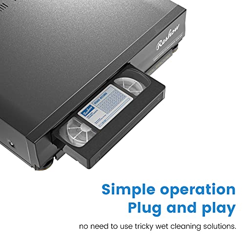 Reshow VCR Head Cleaner/VHS Head Cleaner - VHS Video Head Cleaner for VHS/VCR Players Dry Technology No Fluid Required