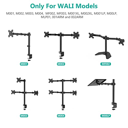 WALI VESA Mounting Plate 75 by 75 mm to 100 by 100 mm for WALI Monitor Mounting System (VESA-1), 1 Pack, Black