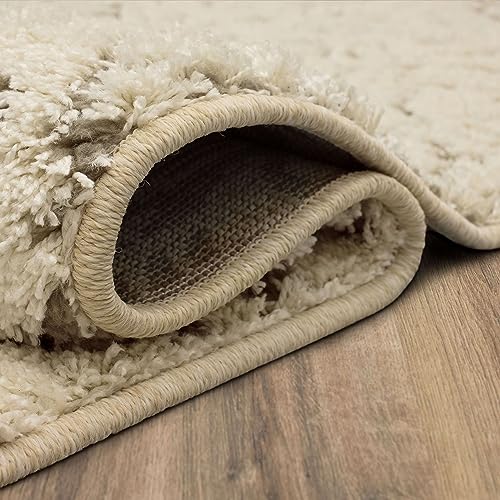 Mohawk Home Francesca Ornamental Medallion Light Gray 5' x 8' Shag Area Rug Perfect for Living Room, Dining Room, Office