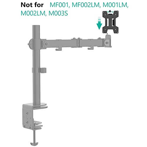 WALI VESA Mounting Plate 75 by 75 mm to 100 by 100 mm for WALI Monitor Mounting System (VESA-1), 1 Pack, Black