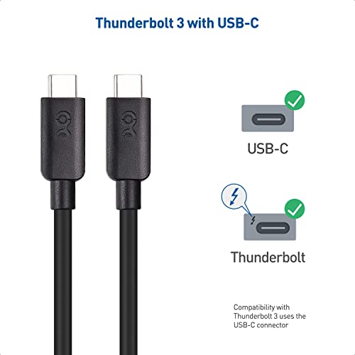 Cable Matters USB C to USB C Monitor Cable 6 ft / 1.8m with 4K 60Hz Video Resolution, 100W Power Delivery, and 5Gbps USB-C 3.1 Gen 1 Data Transfer