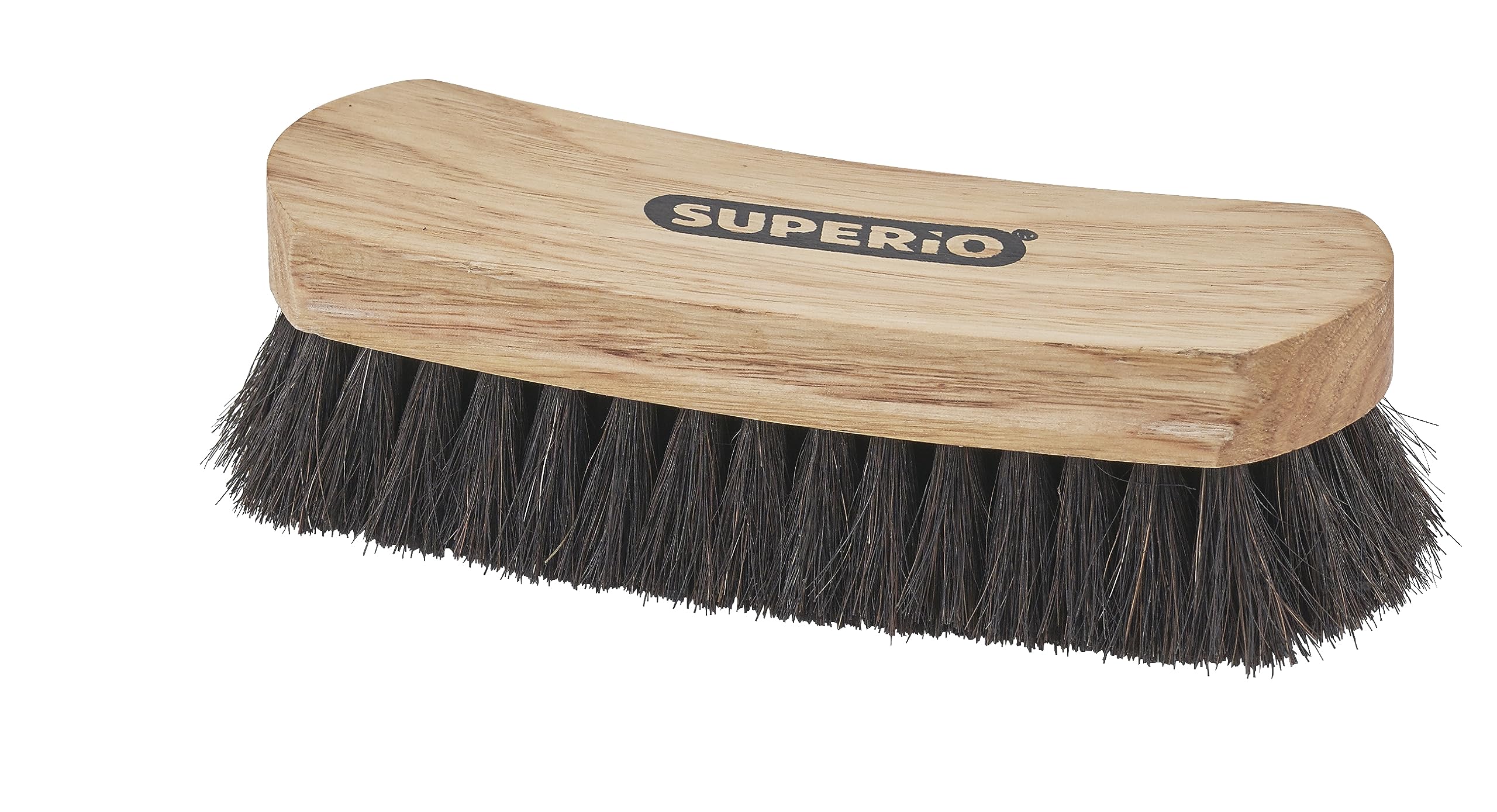Superio Shoe Brush - Premium 7" Soft Bristles - Ideal for Cleaning and Polishing Shoes and Boots - Creates an Inimitable Shine on Leather - Sturdy and Durable