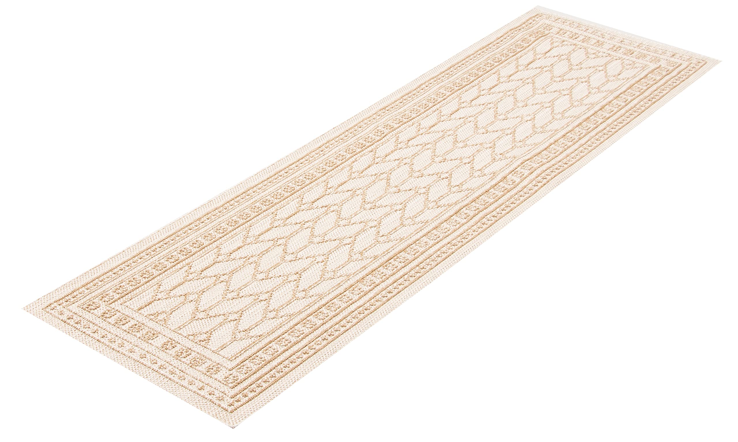 eCarpetGallery Runner Rug for Hallway Kitchen 8 feet Vintage Style Textured Taupe Carpet Runner, 368013