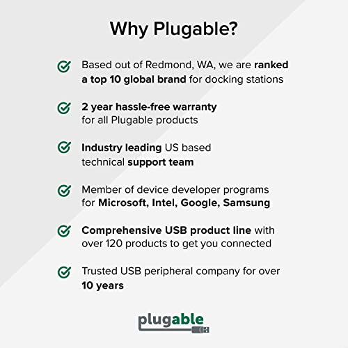 Plugable USB to Ethernet Adapter, USB 3.0 to Gigabit Ethernet, Supports Windows 10, 8.1, 7, XP, Linux, Chrome OS