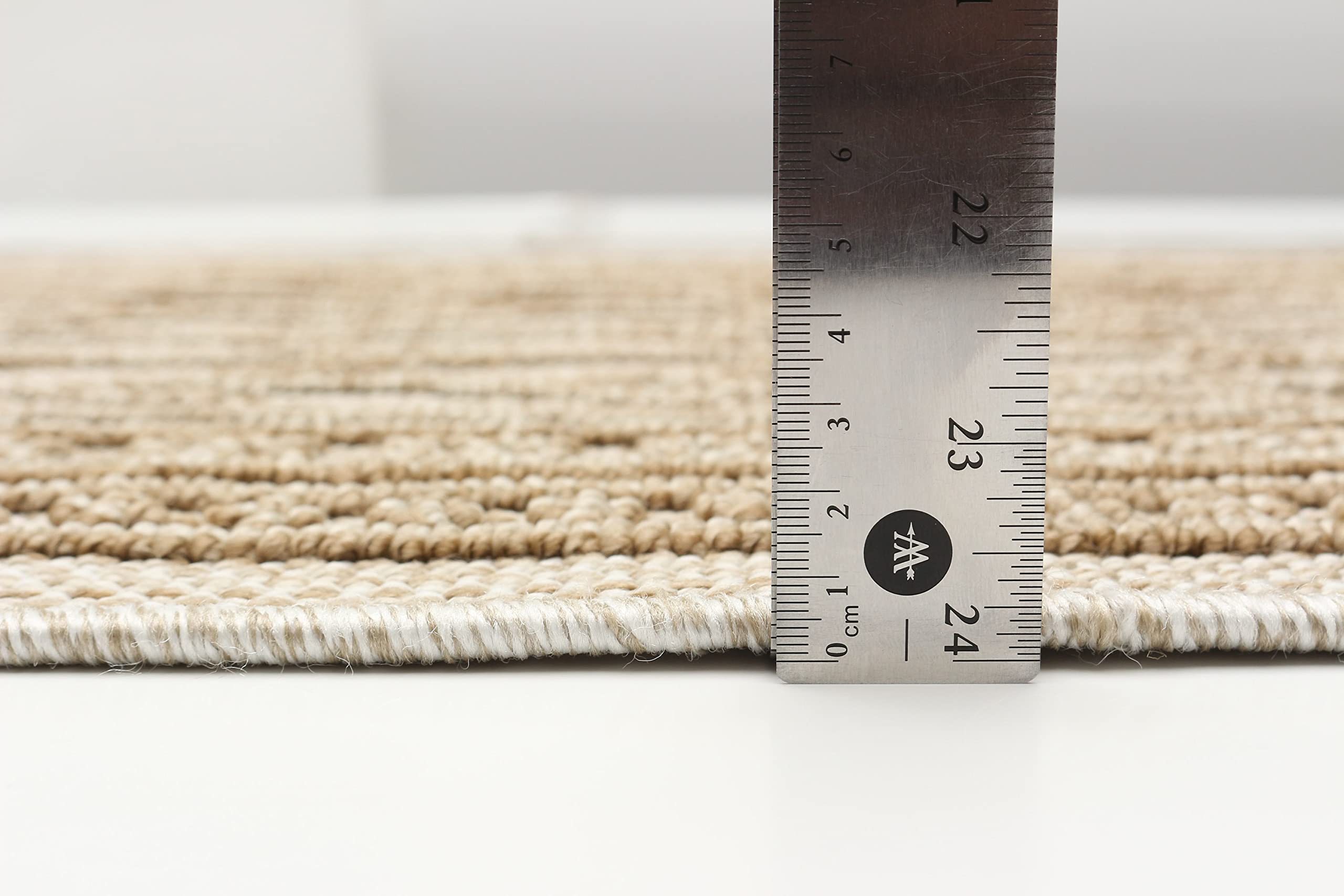 eCarpetGallery Runner Rug for Hallway Kitchen 8 feet Vintage Style Textured Taupe Carpet Runner, 368013