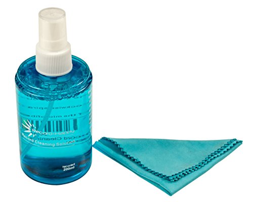 Record Cleaning Solution with Anti-static Vinyl Cloth - Premium LP Cleaner Fluid 6.7oz by Record Happy. Essential 200ml Spray Bottle to keep your Prized Album Collection like New!